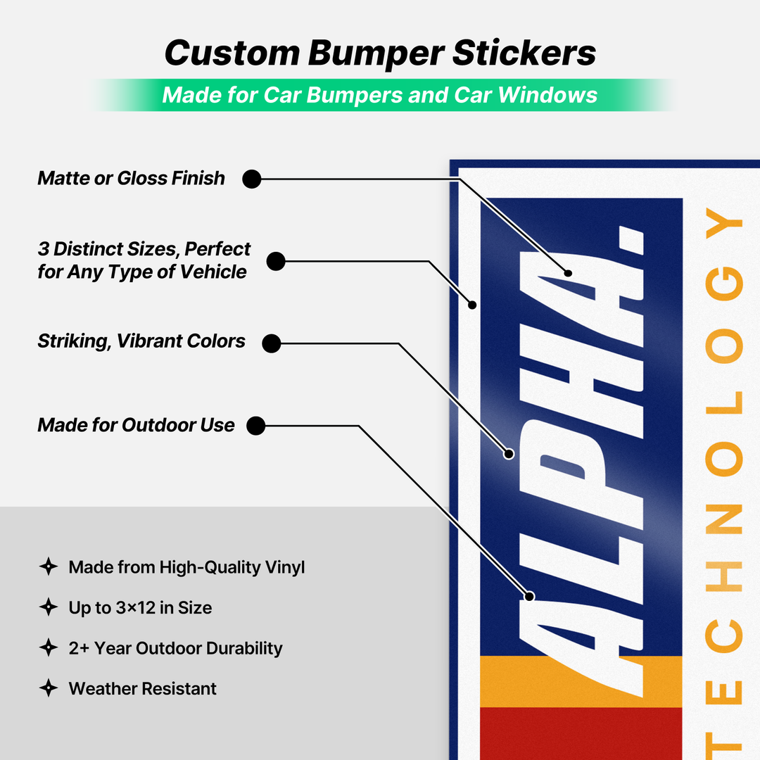 Custom Bumper Stickers | Buy Bumper Stickers in Bulk
