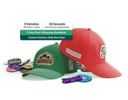 Custom Patches Perfect for Hats & Apparel, Shipped Fast!