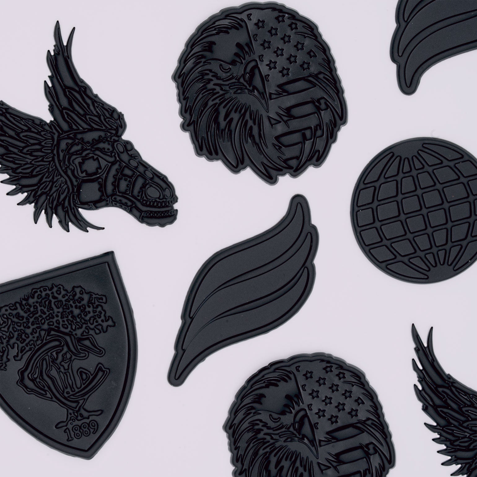 Matte Black Flex Patches | Buy Matte Black Flex Patches In Bulk