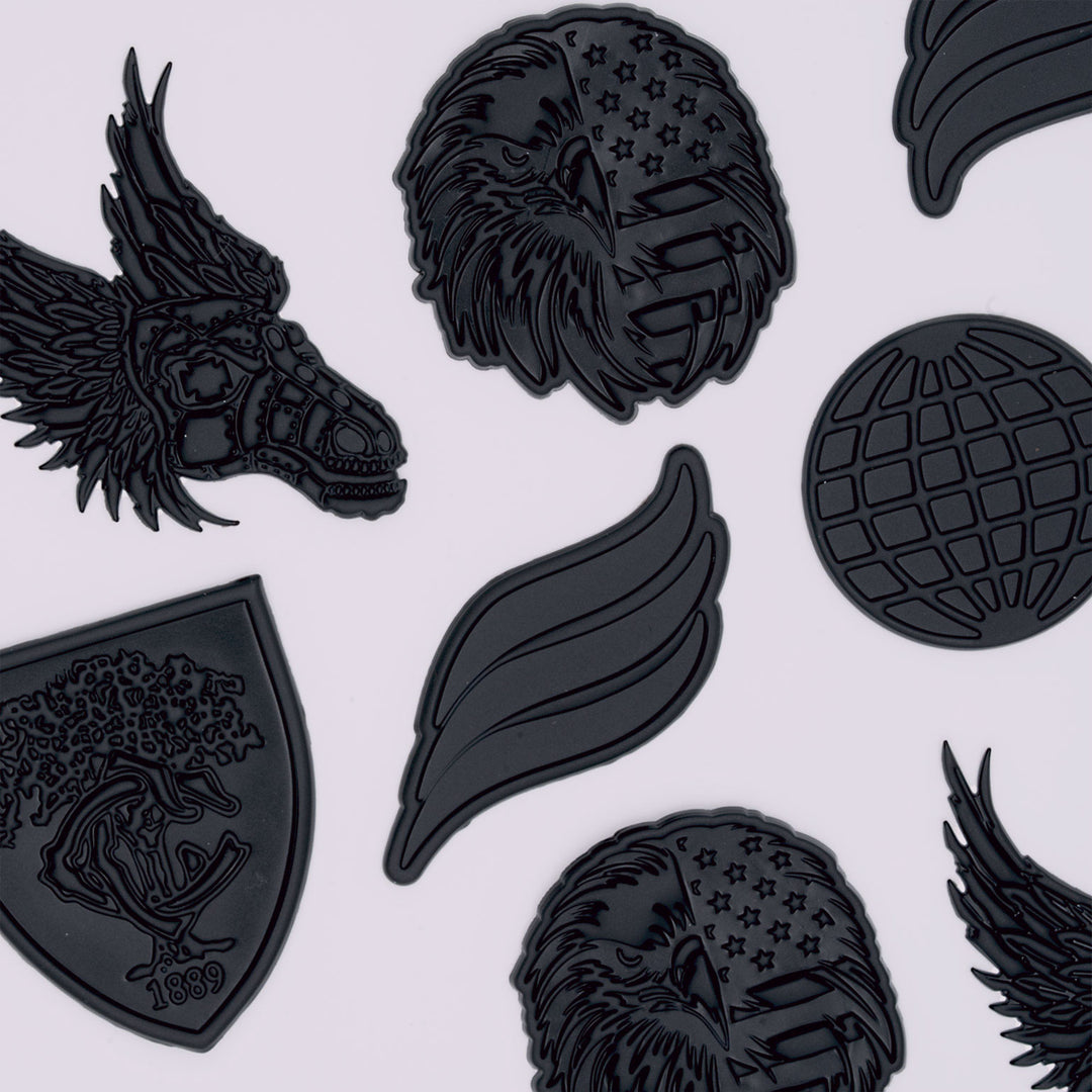 Matte Black Flex Patches | Buy Matte Black Flex Patches In Bulk