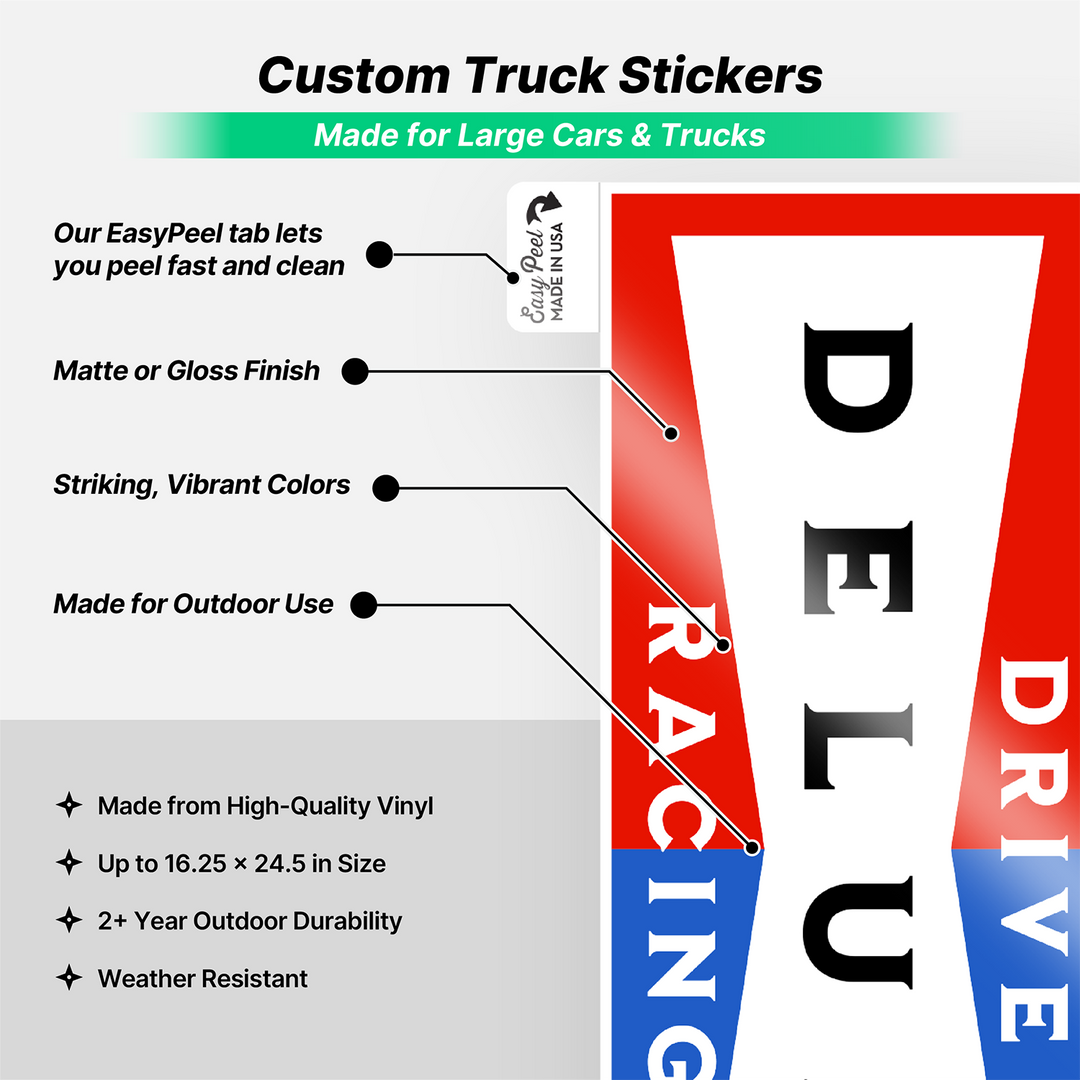 Custom Large Truck Stickers | Buy Large Truck Stickers in Bulk