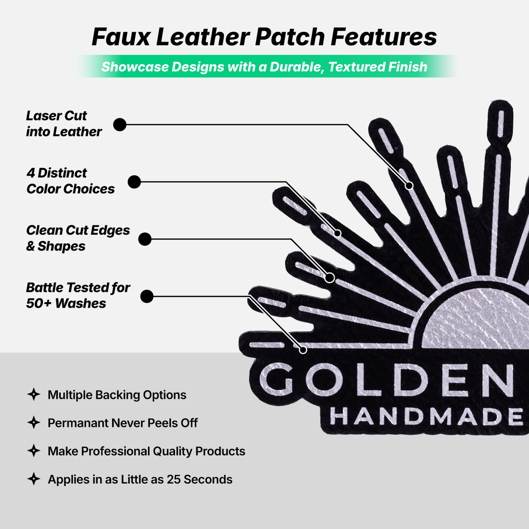 Faux Leather Patches | Buy Custom Faux Leather Patches Online