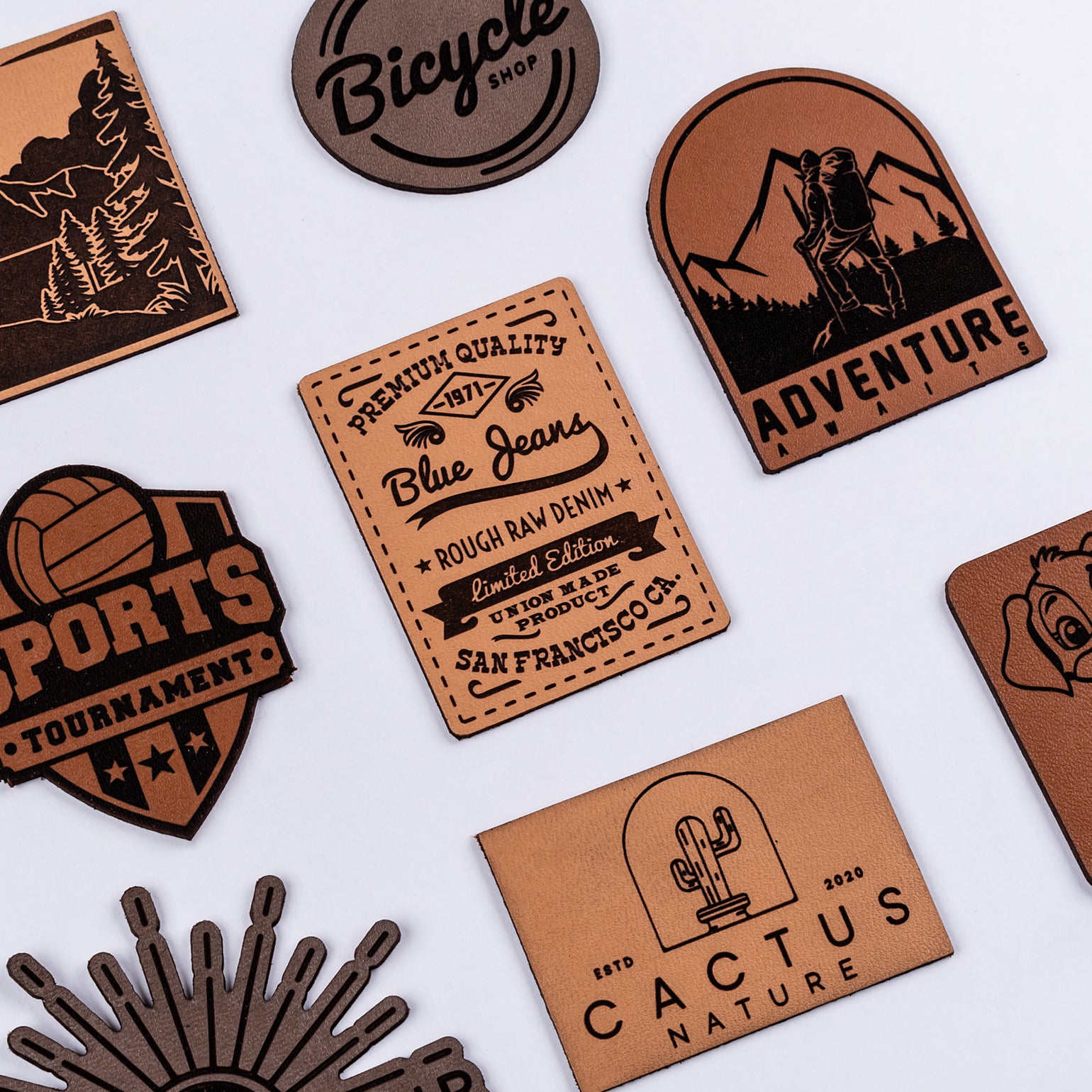 Genuine Leather Patches | Design Custom Leather Patches Online
