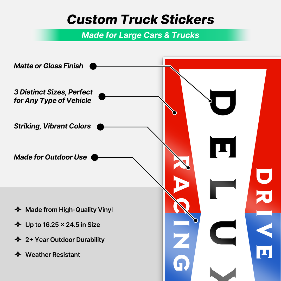 Custom Large Truck Stickers | Buy Large Truck Stickers in Bulk