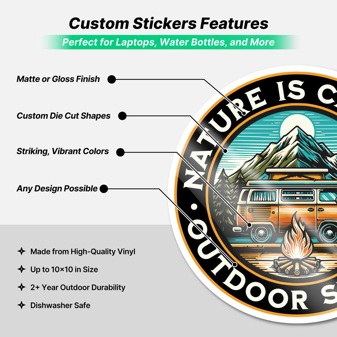 Custom Vinyl Stickers | Buy Vinyl Stickers in Bulk